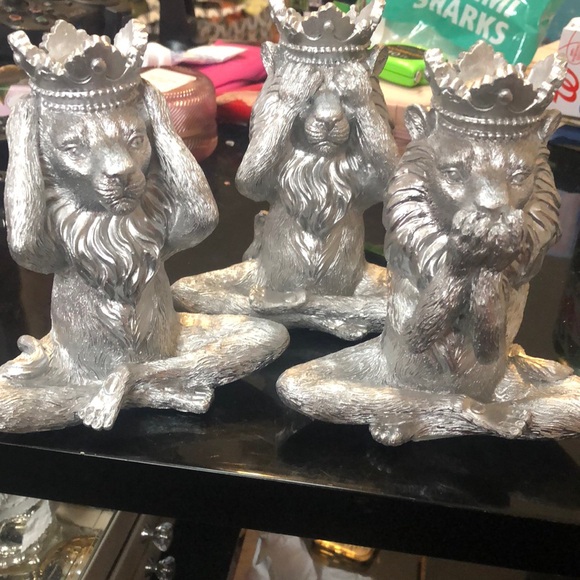 Other | Hear No Evil See No Evil Speak No Evilsilver Yoga Lion ...